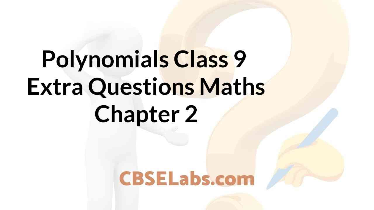 Polynomials Class 9 Extra Questions Maths Chapter 2 - CBSE Labs Polynomials Class 9 Extra Questions Maths Chapter 2 - CBSE Labs