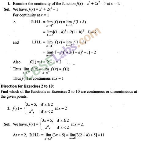NCERT Exemplar Class 12 Maths Chapter 5 Continuity and Differentiability - NCERT Library