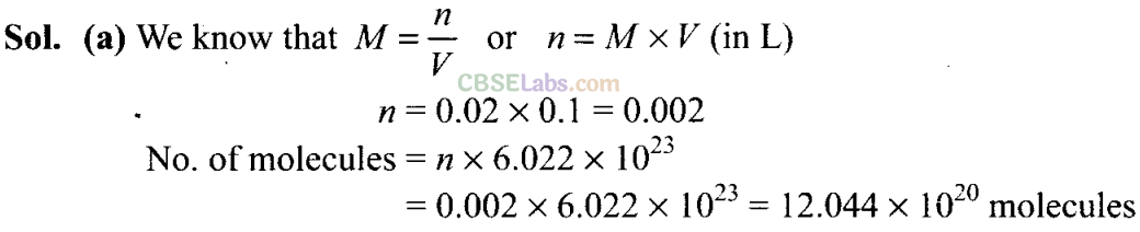 NCERT Exemplar Class 11 Chemistry Chapter 1 Some Basic Concepts of ...